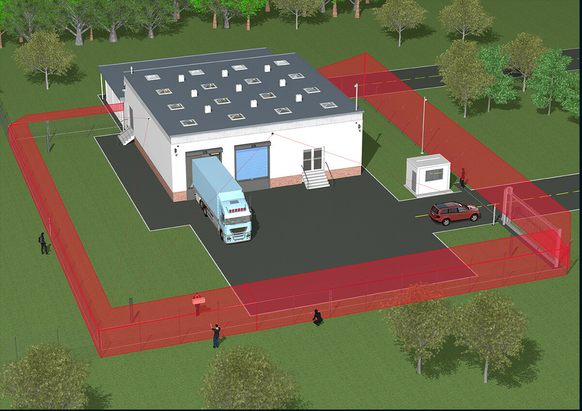 LiDAR perimeter protection from the façade | OPTEX Europe